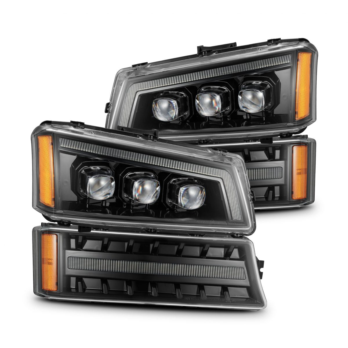 2003-2006 silverado alpharex headlights custom Prebuilt LED Truck ...