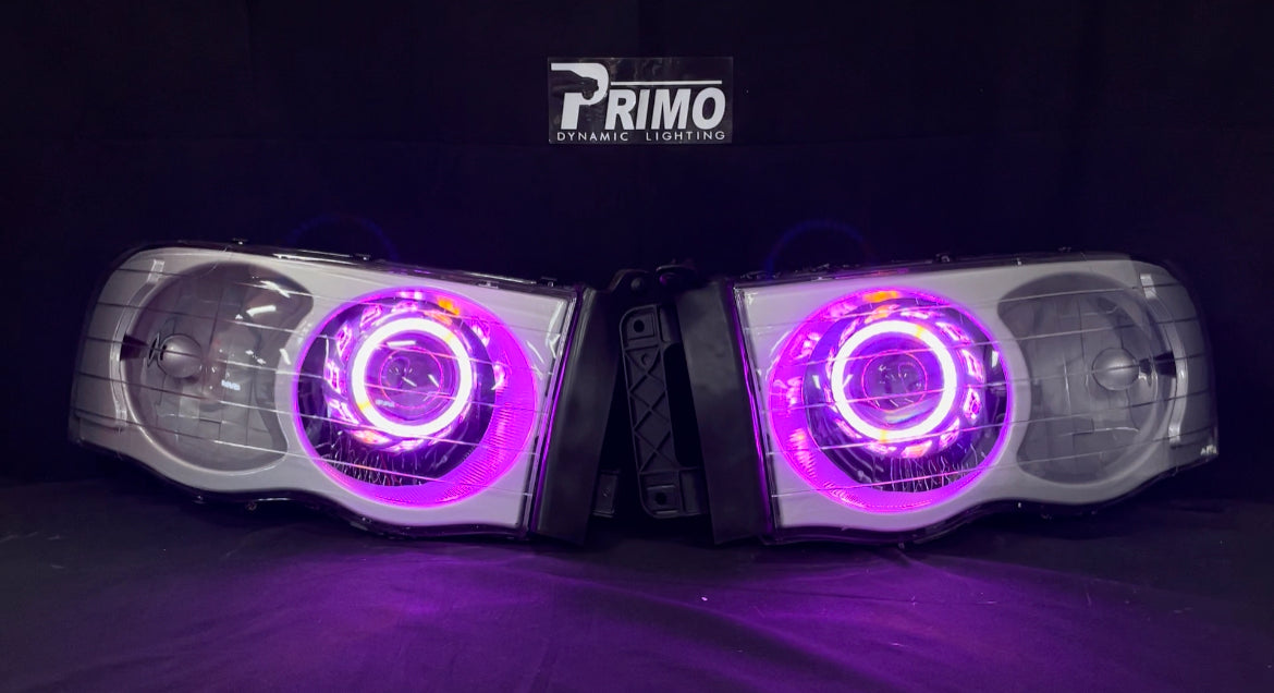 2002-2005 Dodge Ram Prebuilt LED Headlights - LED Truck Lights | Primo ...